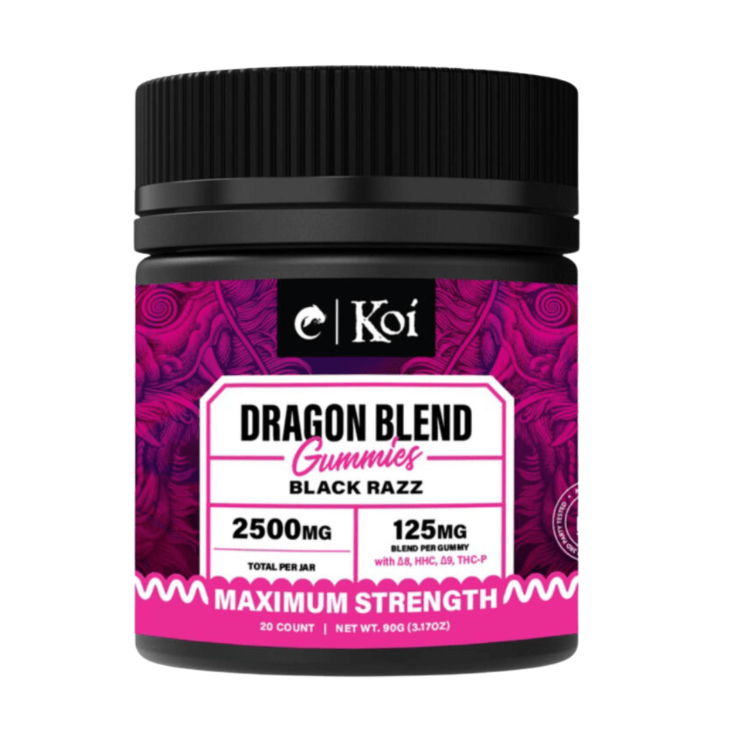 Koi Dragon Blend 2500mg Gummies – Black Razz Flavor – Hemp City USA