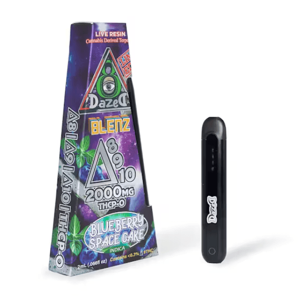 Dazed8 Delta Blenz 2G Disposable Vape | Blueberry Space Cake – Hemp ...