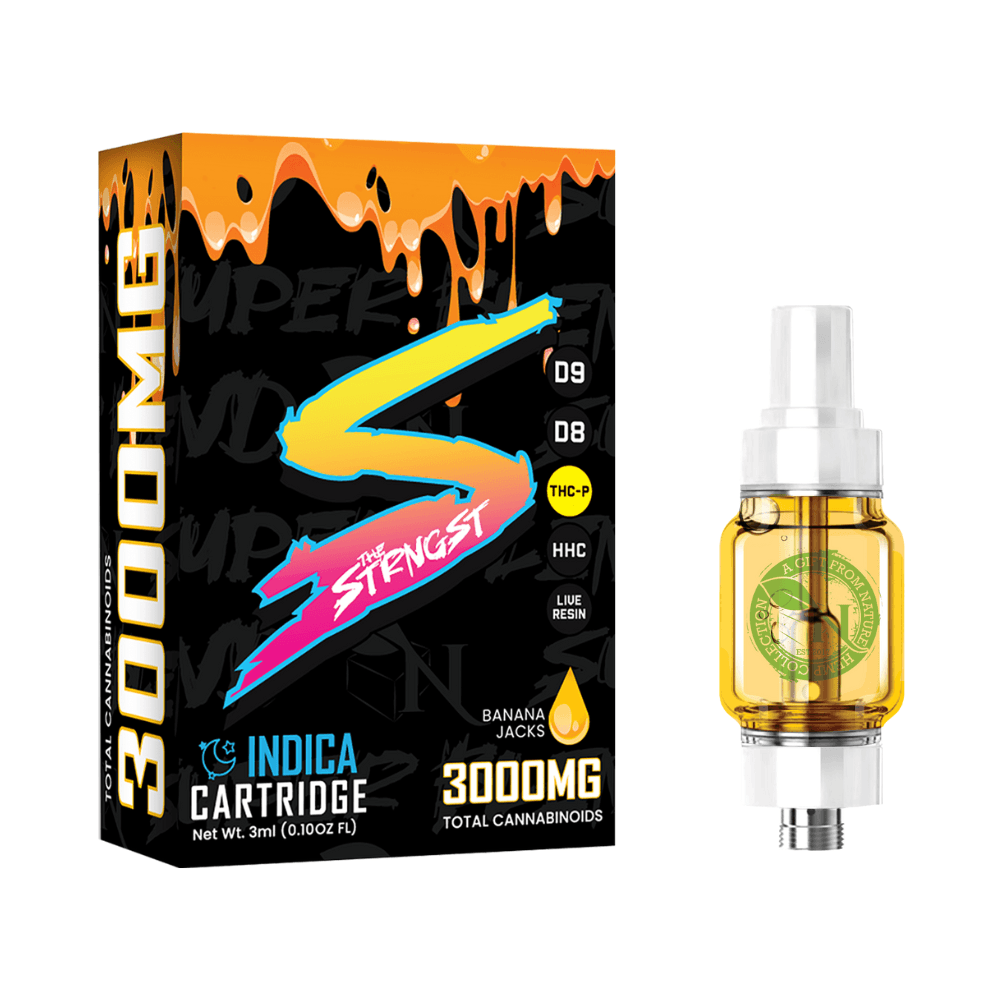 The Strongest Super Blend 3G Vape Cartridge – Banana Jacks – Hemp City USA