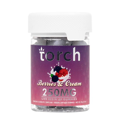Torch D9 Live Resin Gummies 250mg | Berries and Cream – Hemp City USA