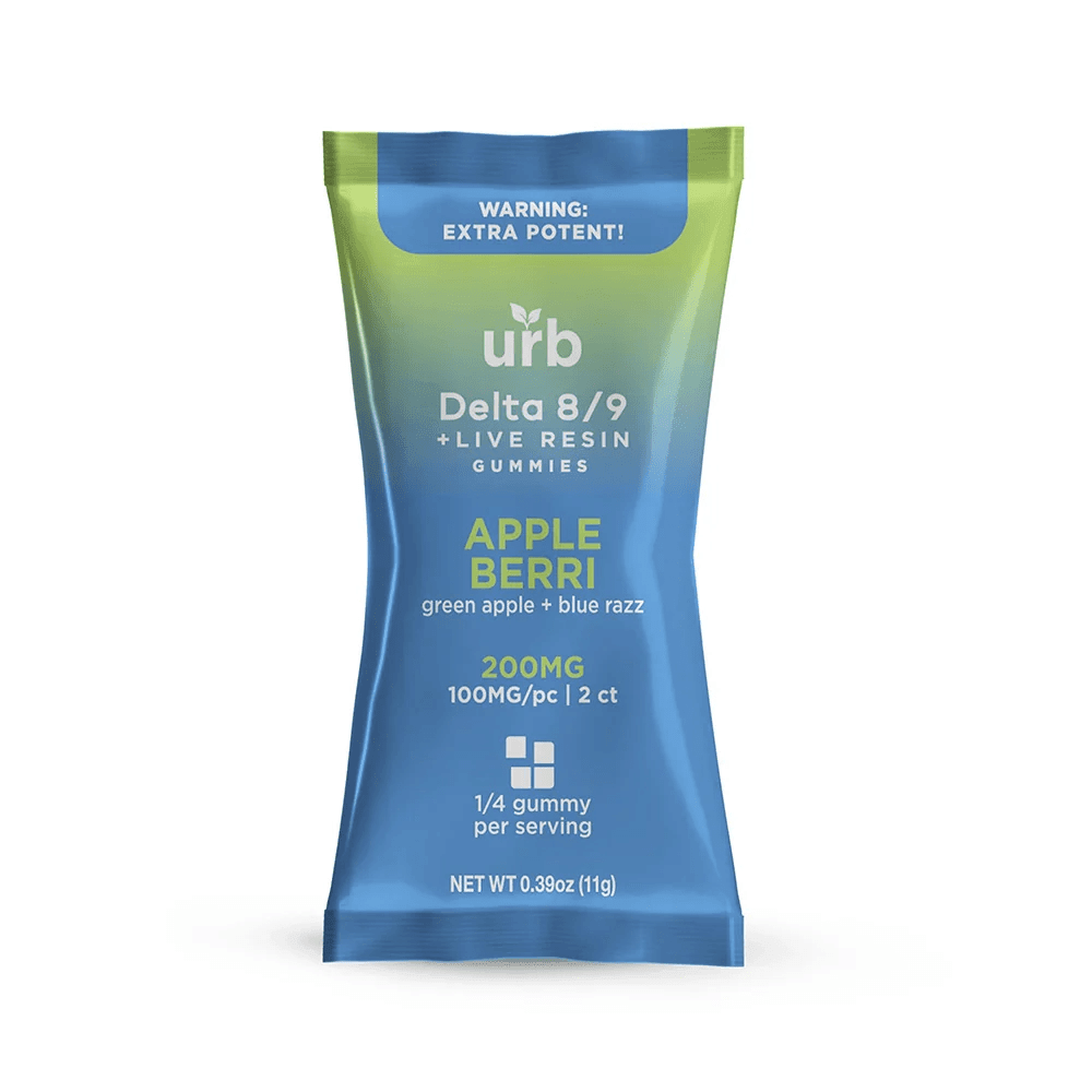 Urb D8/D9 Live Resin 200mg Gummies - Berry Burst – Hemp City USA